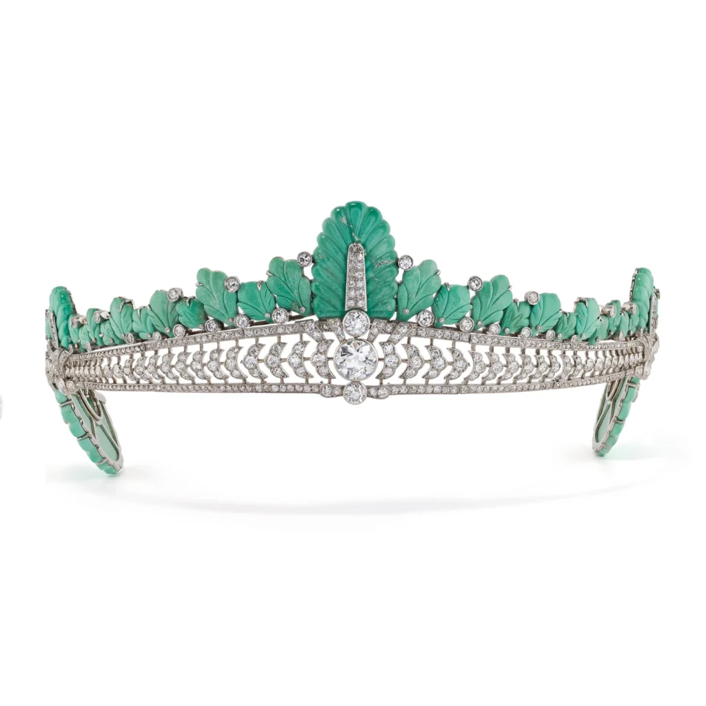 This rare Cartier turquoise & diamond tiara from Nancy Astor’s ...